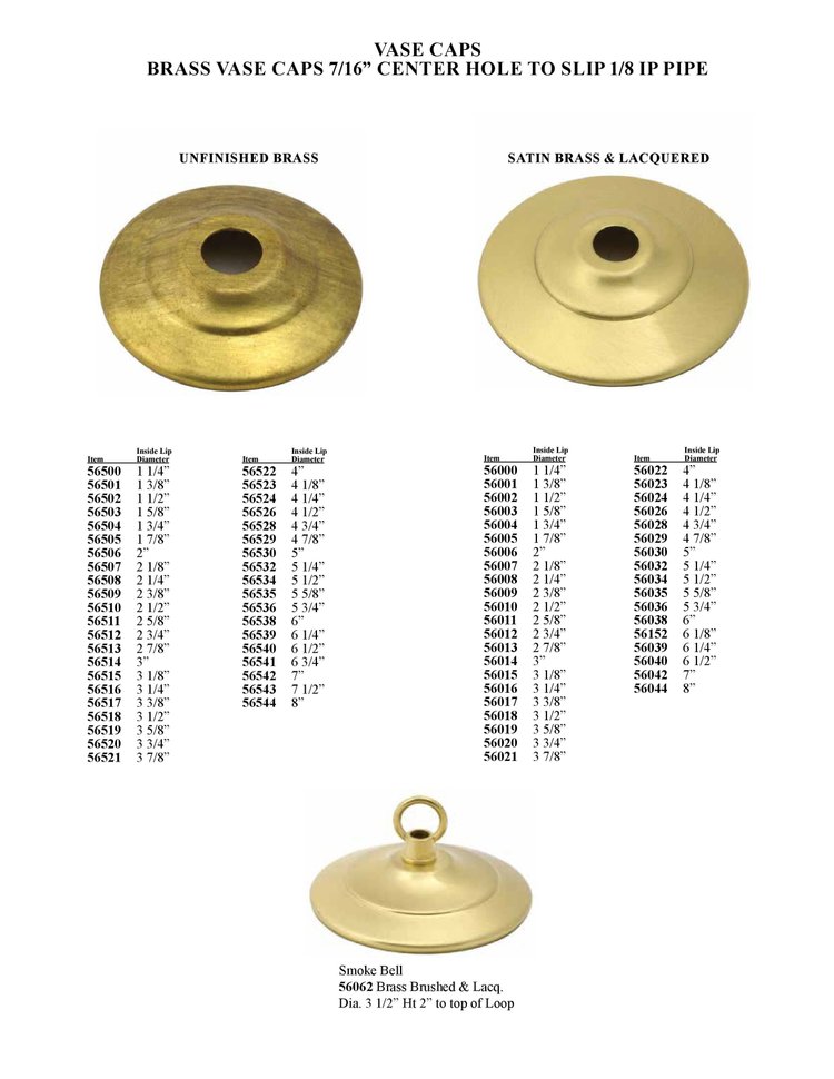 Lamp Vase Caps | Lamp Repair | Lamp Parts | Lamp Shades | Barn Lights ...