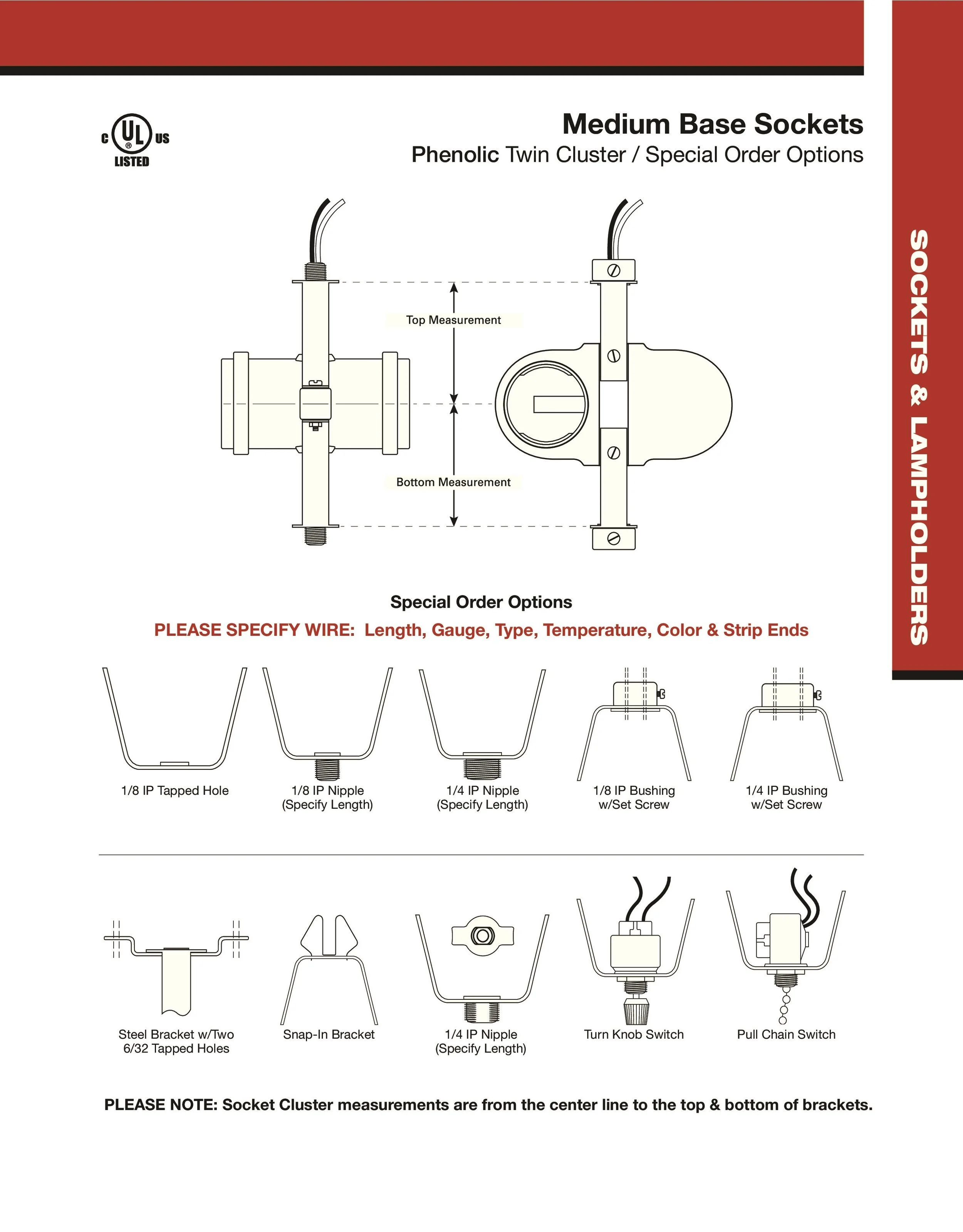 Phenolic Cluster Sockets | Lamp Repair | Lamp Parts | Lamp Shades ...