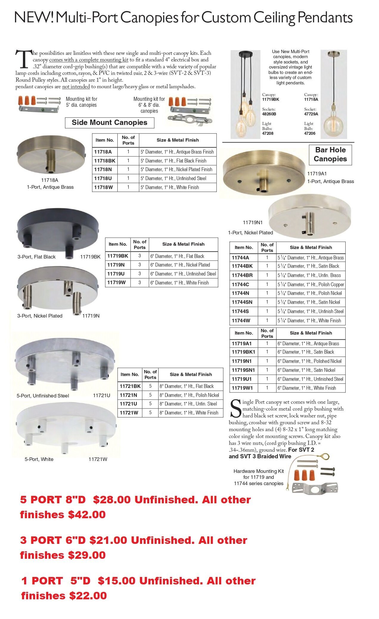 Multi - Port Ceiling Canopy | Lamp Repair | Lamp Parts | Lamp Shades ...