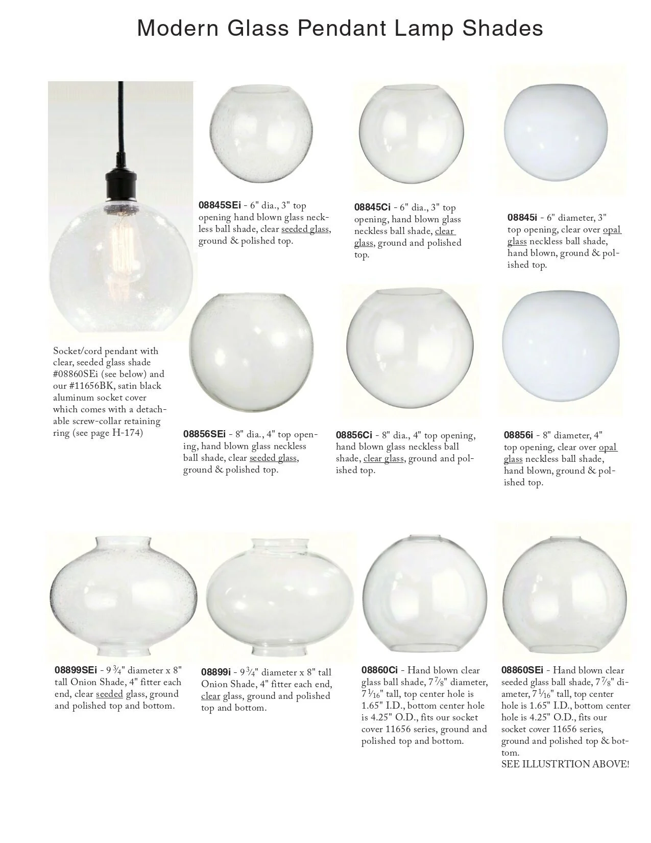 PENDANT GLASS GLOBES | Lamp Repair | Lamp Parts | Lamp Shades | Barn ...