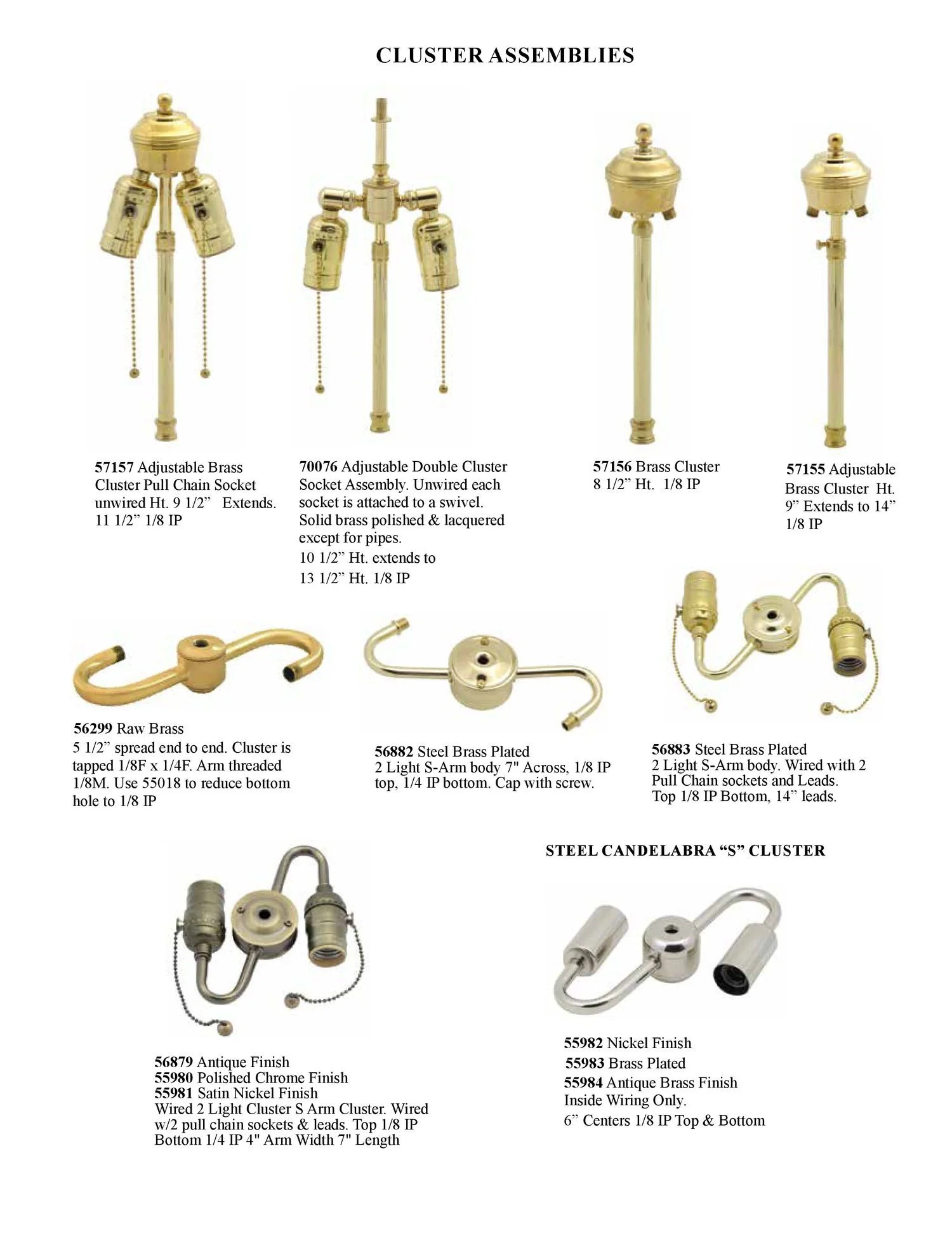 Chandelier Fixture Body Centres | Lamp Repair | Lamp Parts | Lamp ...