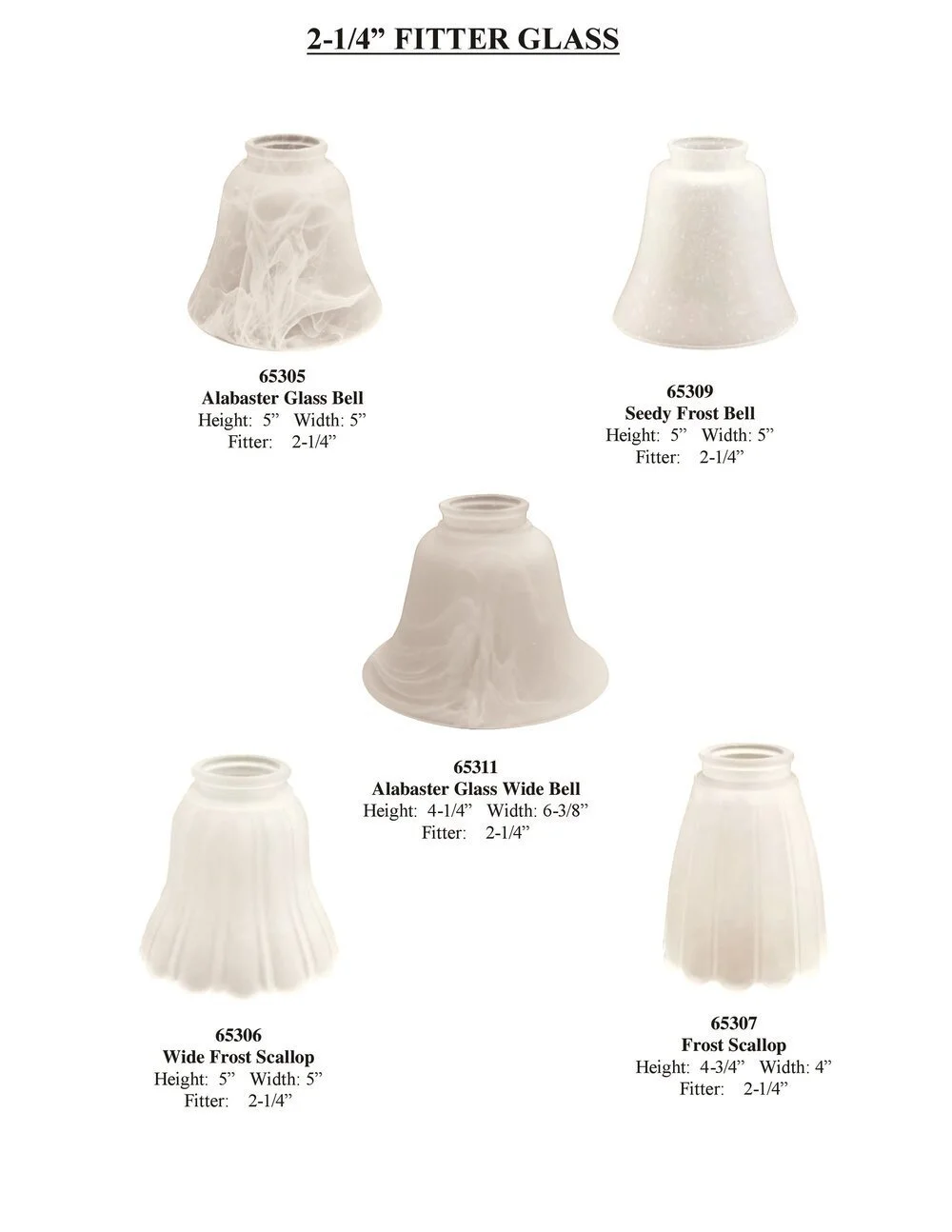 2-1/4 inch Fitter Glass Shades | Lamp Repair | Lamp Parts | Lamp Shades ...