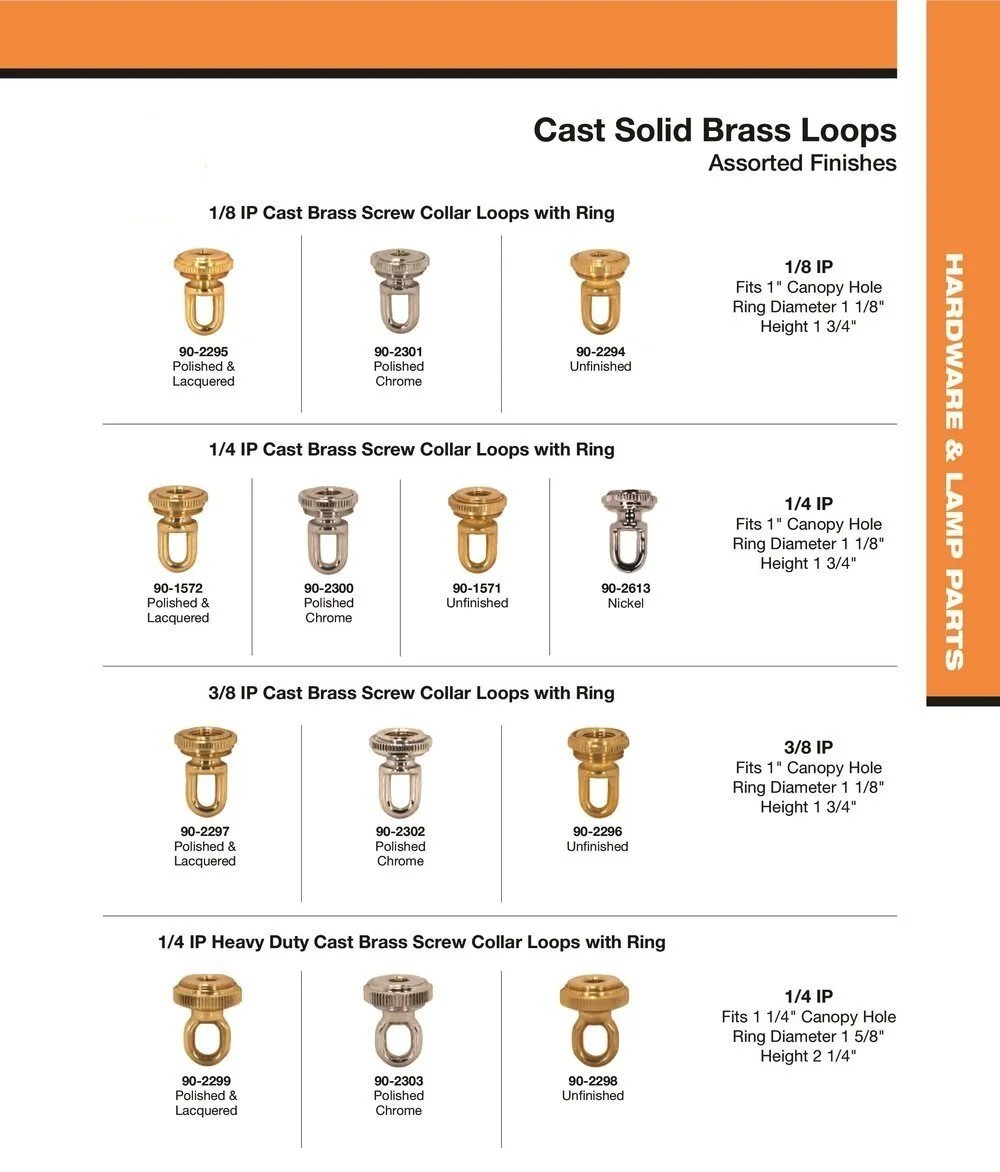 Fixture Collar Loops | Lamp Repair | Lamp Parts | Lamp Shades | Barn ...