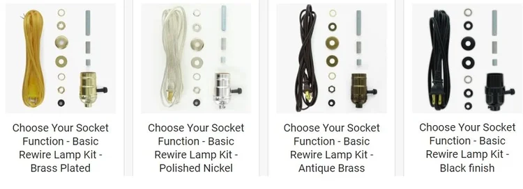 Lamp Making Kits | Lamp Repair | Lamp Parts | Lamp Shades | Barn Lights ...