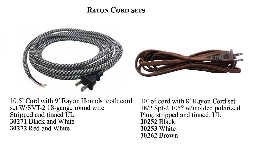 FABRIC BRAIDED LAMP CORD | Lamp Repair | Lamp Parts | Lamp Shades ...