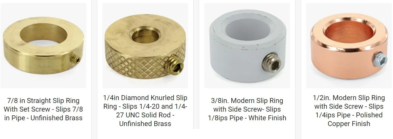 Slip Rings | Lamp Repair | Lamp Parts | Lamp Shades | Barn Lights Expert