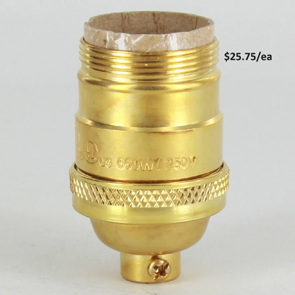 Cast Brass Lamp Sockets | Lamp Repair | Lamp Parts | Lamp Shades | Barn ...