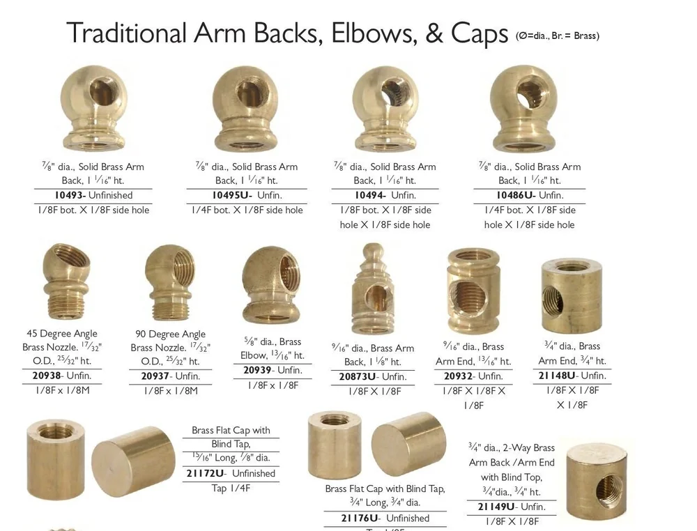 Fixture Armbacks, Elbows | Lamp Repair | Lamp Parts | Lamp Shades ...