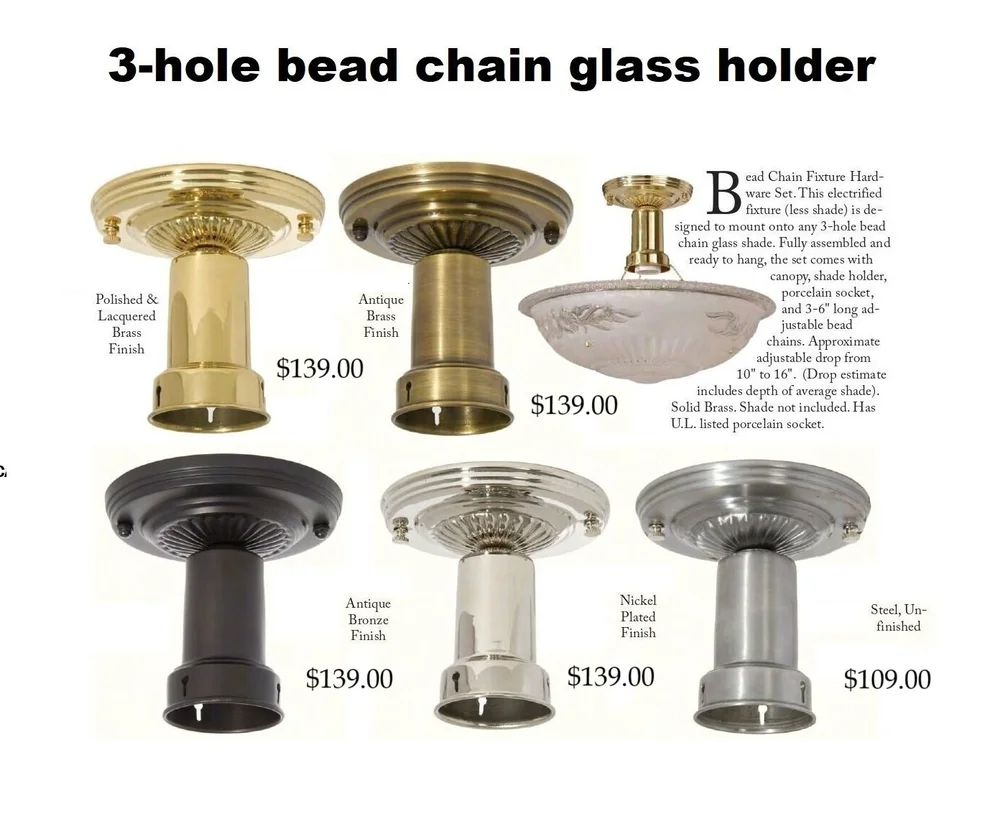 3 HOLE BEAD CHAIN CEILING CANOPY | Lamp Repair | Lamp Parts | Lamp ...