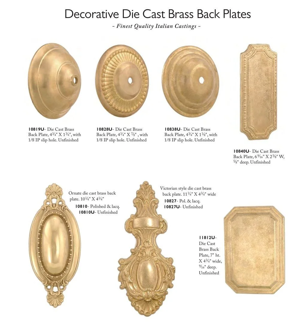 Cast Backplates - Wall Sconce Plates | Lamp Repair | Lamp Parts | Lamp ...