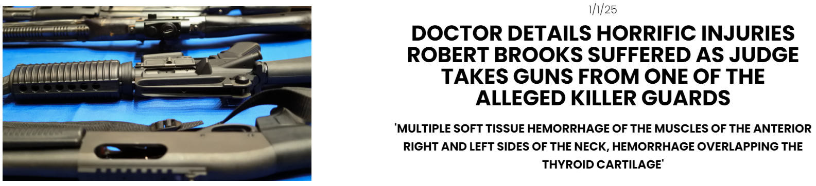 GUARD WHO CHOKED, STOMPED ON ROBERT BROOKS GENITALS CONVICTED OF A ...