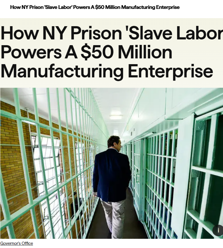 THROWBACK THURSDAY: HOW NY PRISON ‘SLAVE LABOR' POWERS A $50 MILLION ...