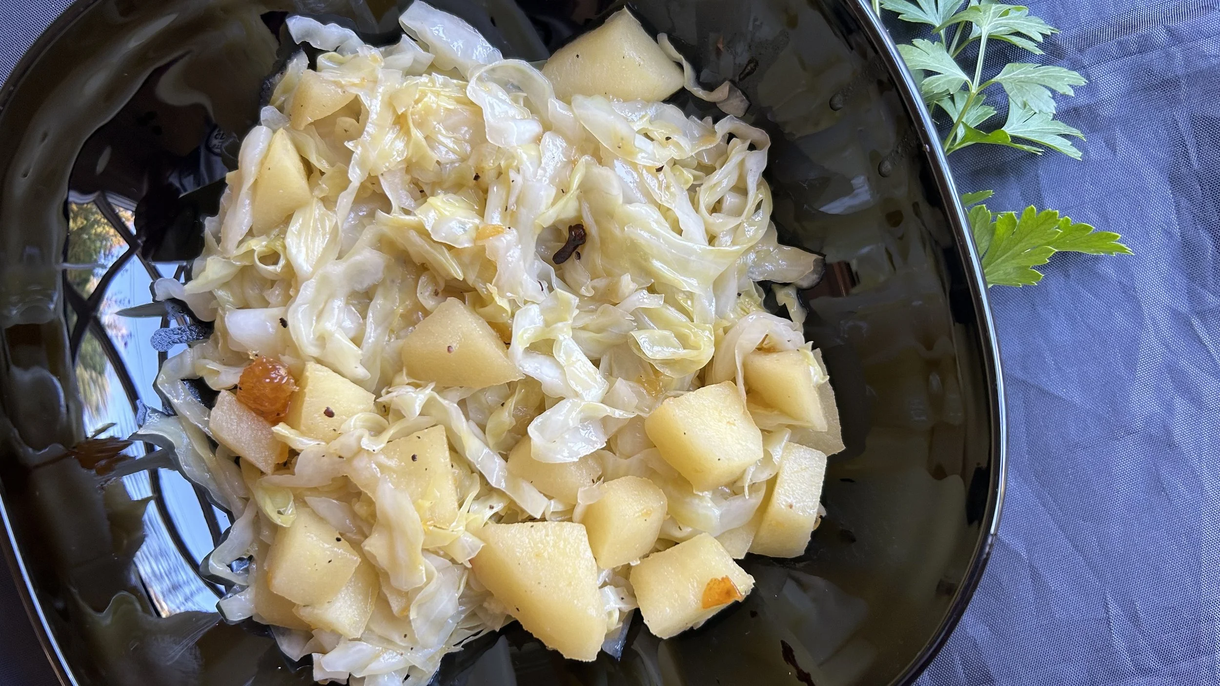 CABBAGE BRAISED WITH APPLES — GET COOKING WITH BILL ST JOHN