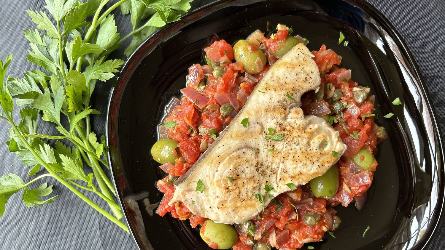 SICILIAN-BRAISED SWORDFISH — GET COOKING WITH BILL ST JOHN
