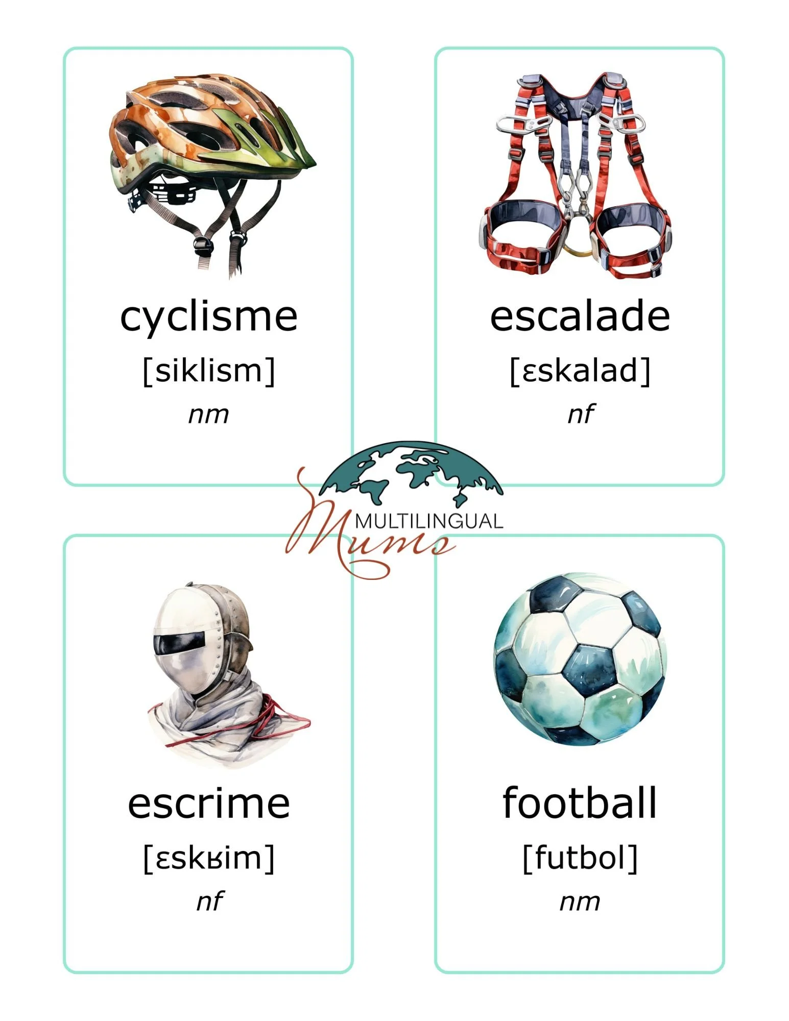 Les sports aux Jeux Olympiques — Multilingual mums