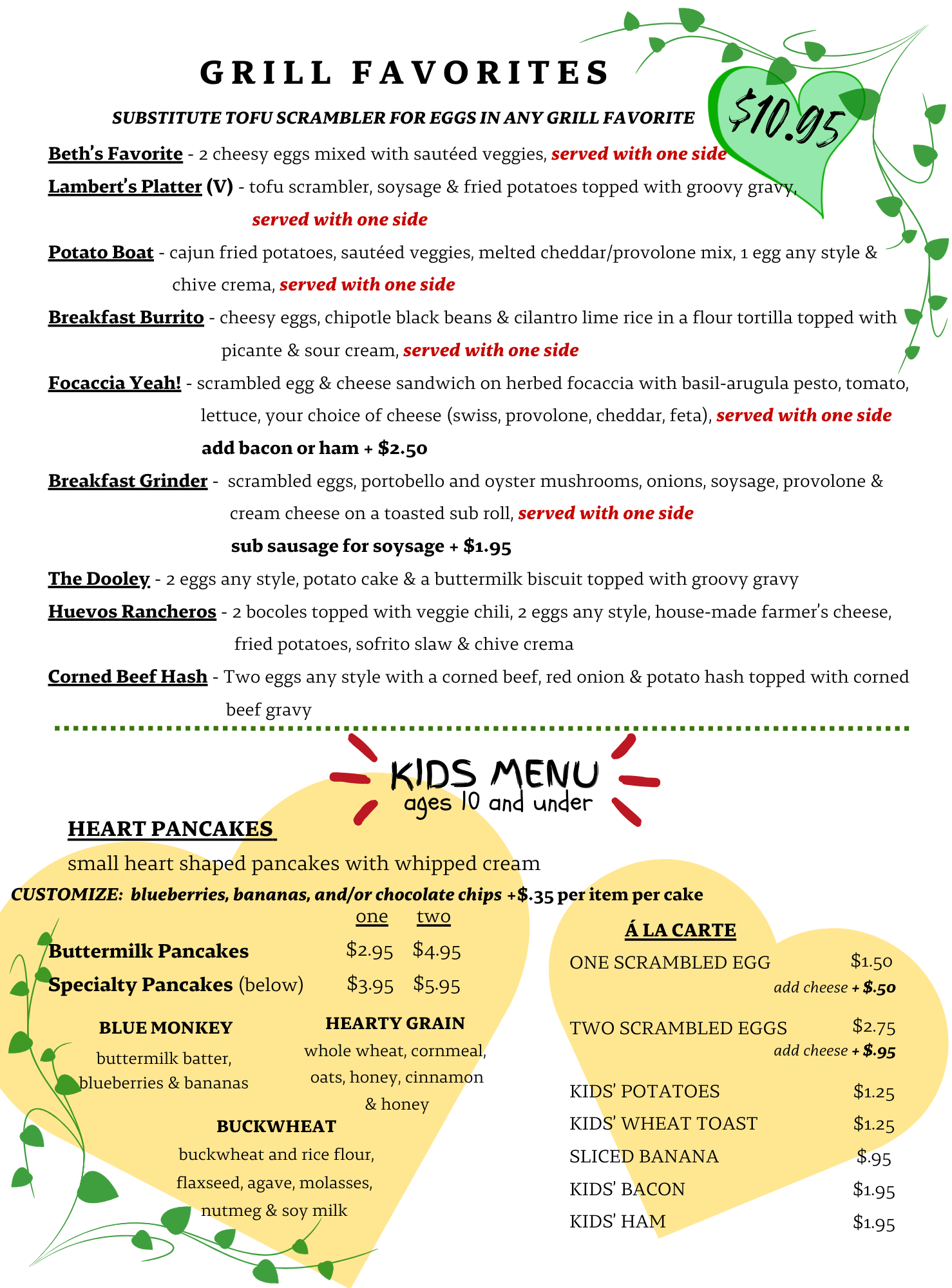 Menu — The Little Grill