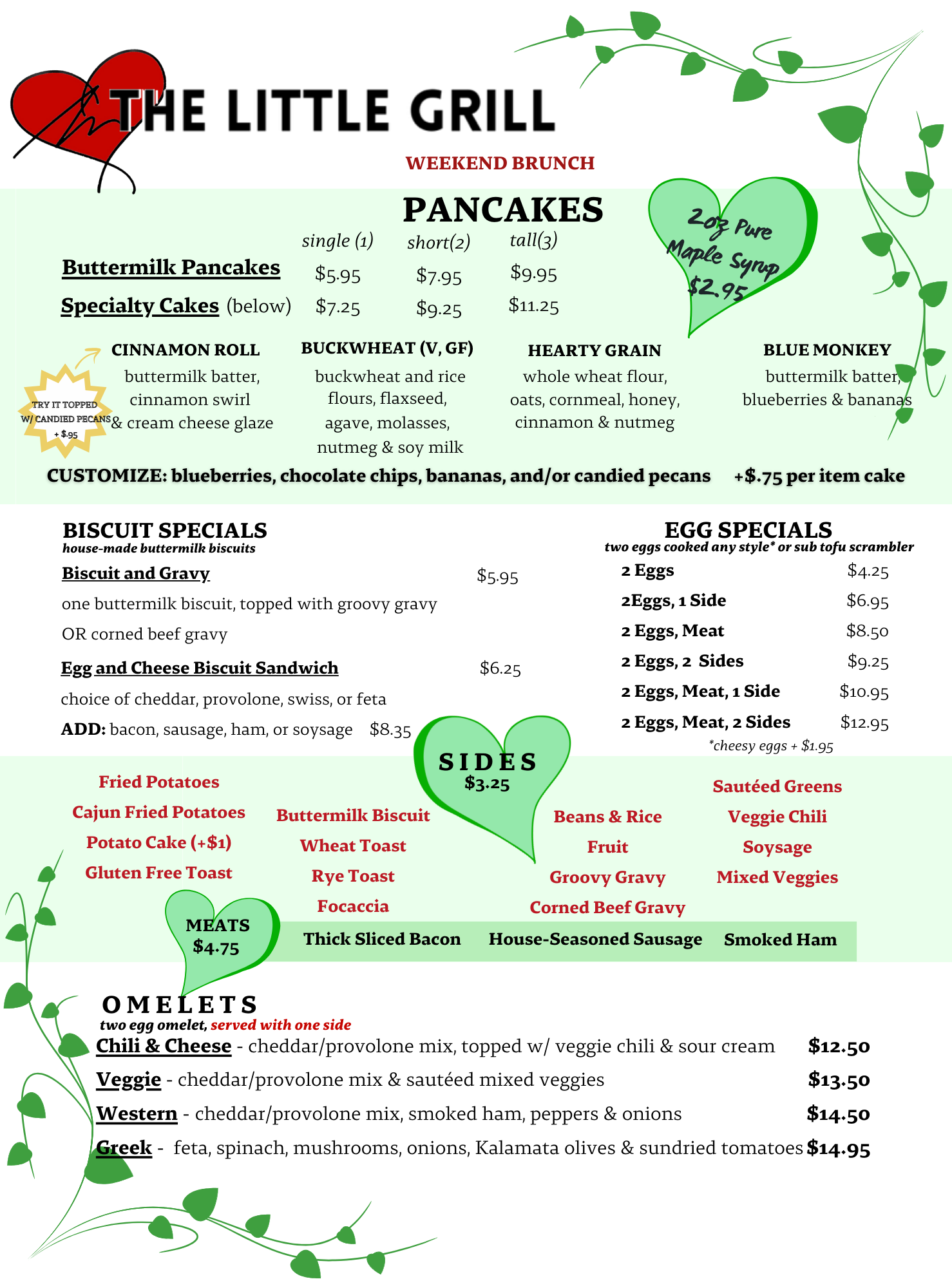 Menu — The Little Grill