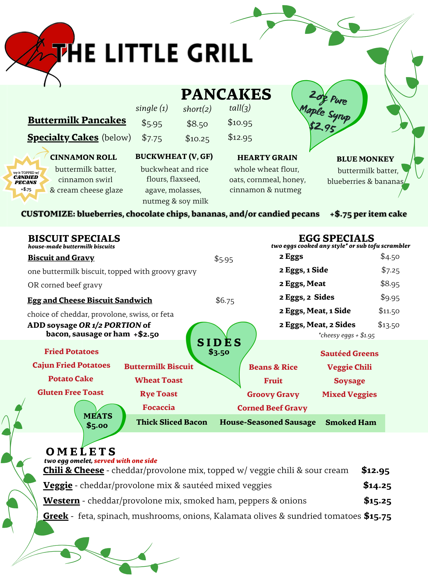 Menu — The Little Grill