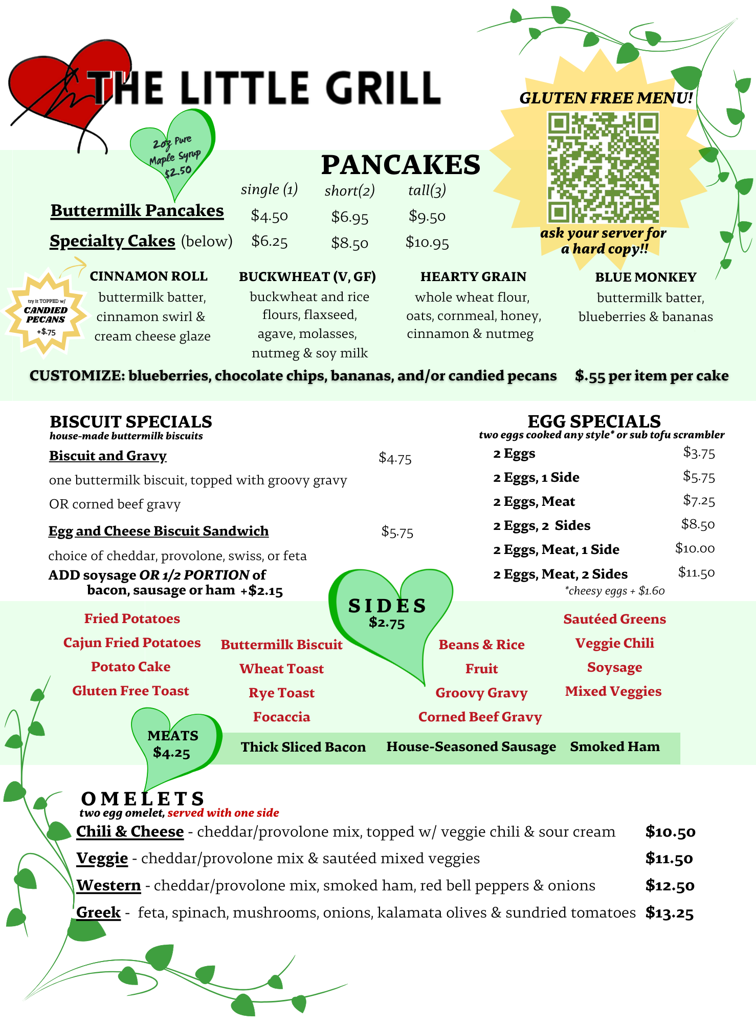 Menu — The Little Grill