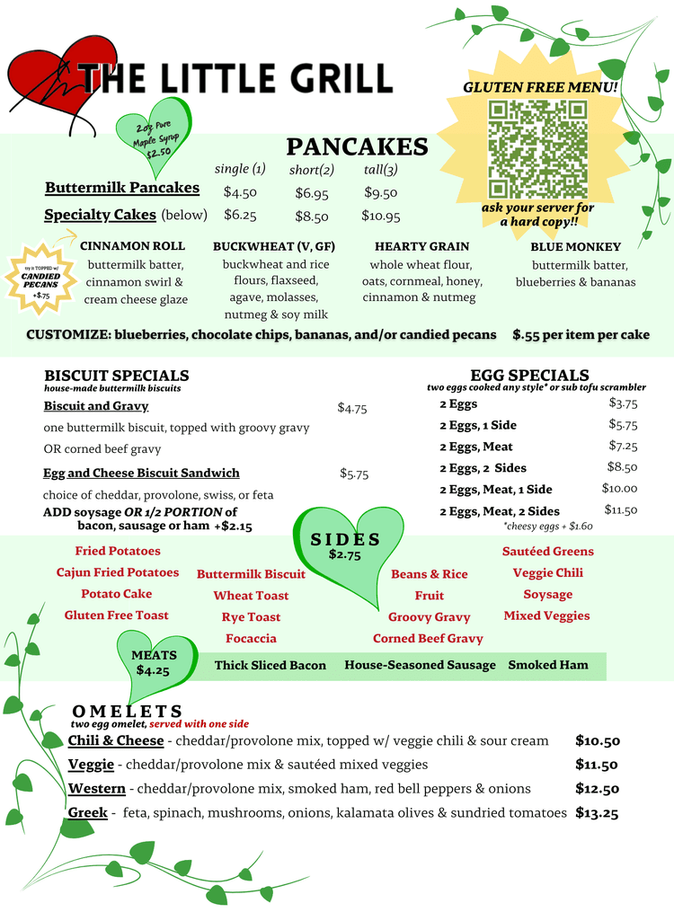 Menu — The Little Grill