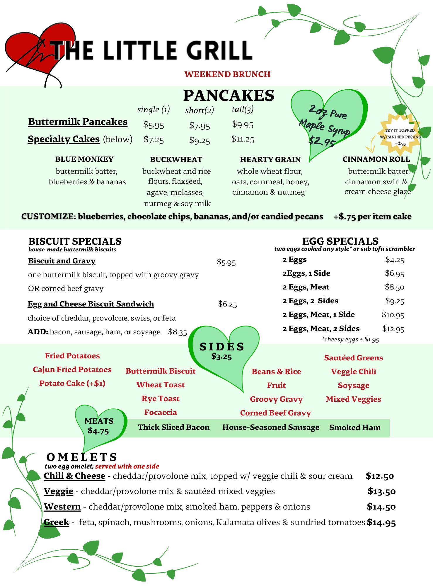 Menu — The Little Grill