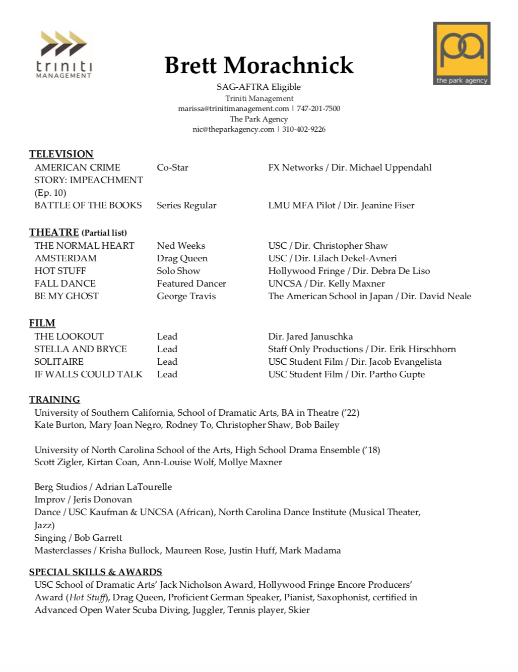 resume — Brett Morachnick
