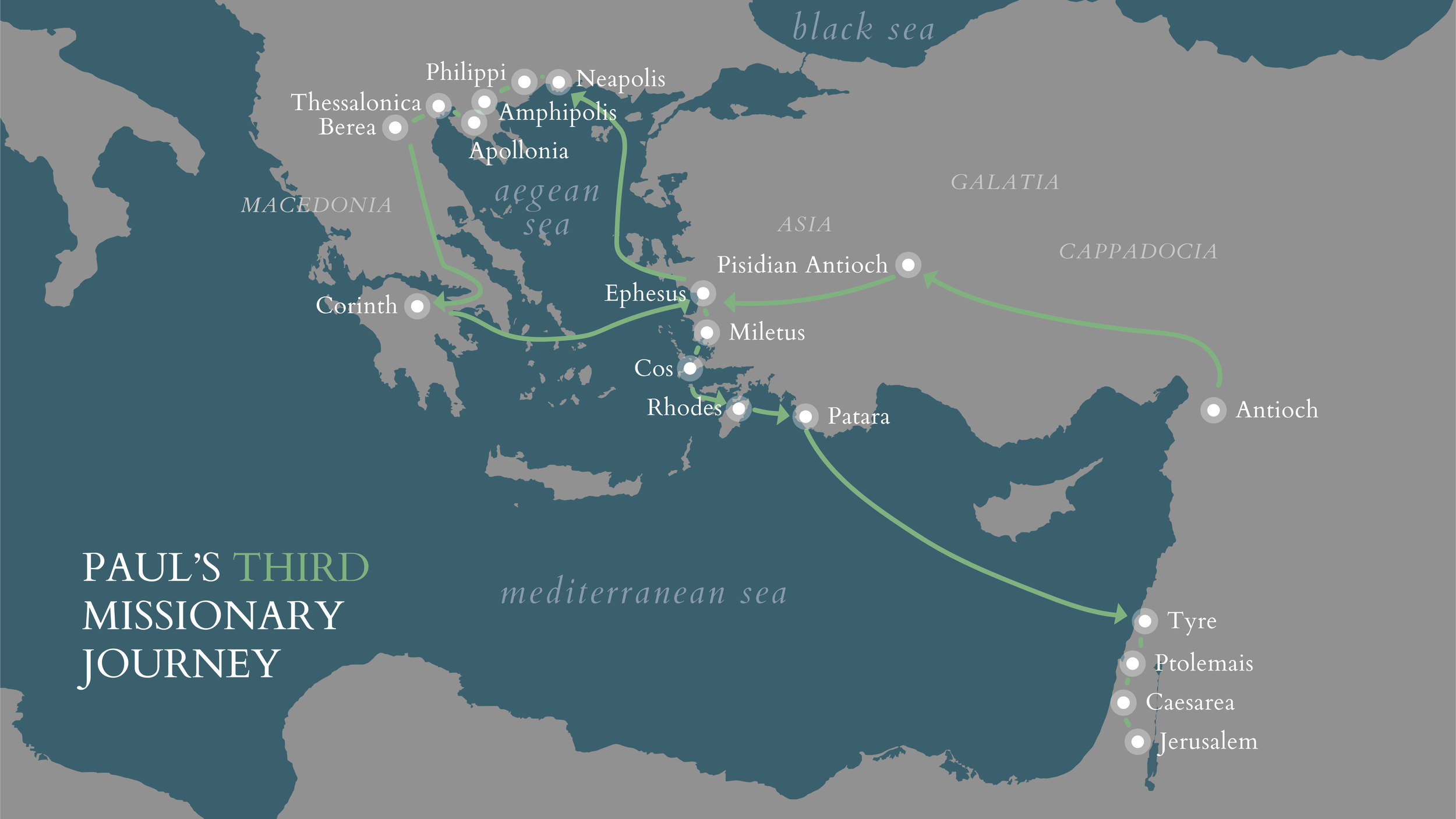 Paul's First Missionary Journey - Bible Maps — Dwell Street Media
