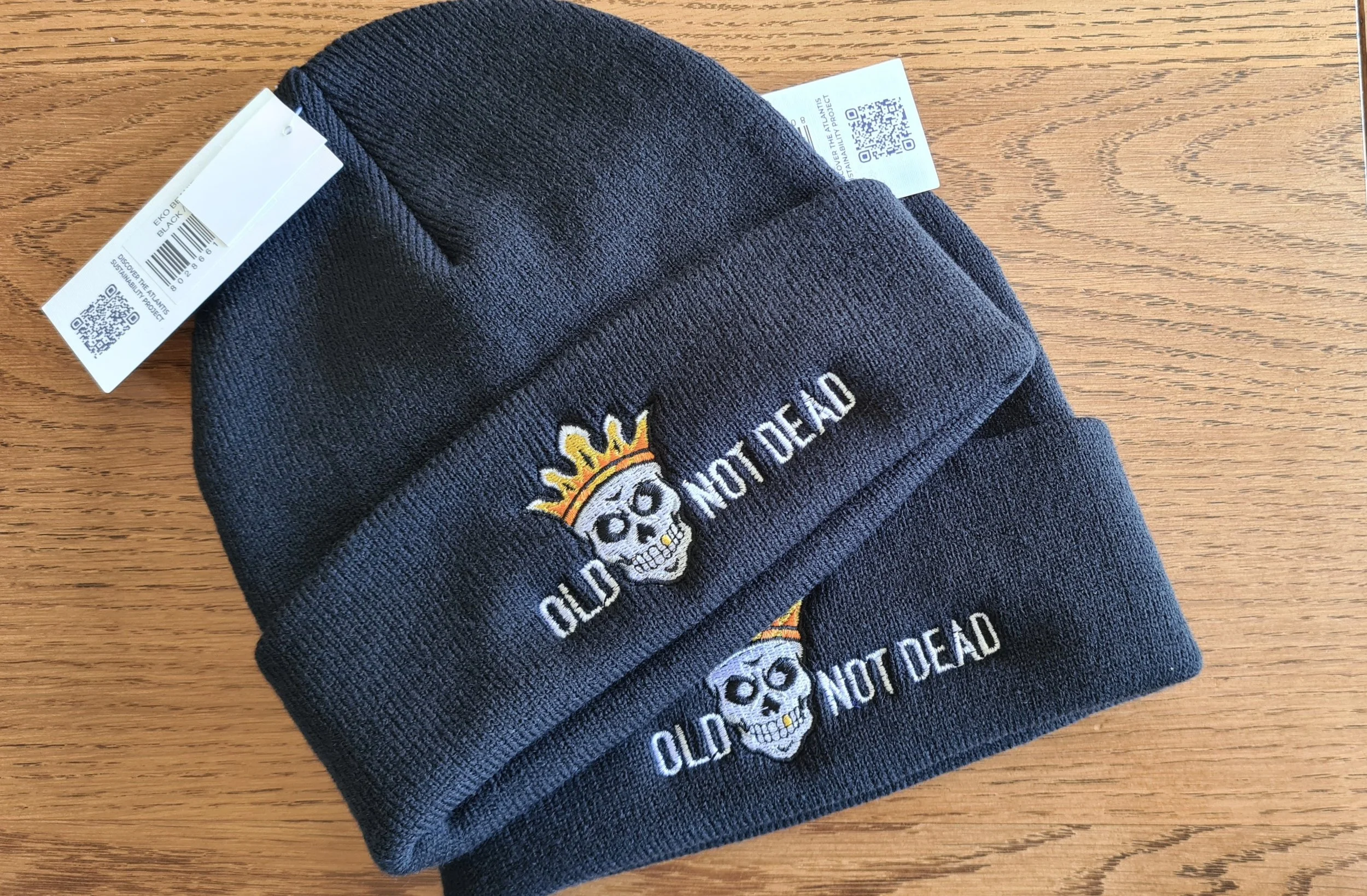T shirt - Black - Old Not Dead Embroidery. "Old Not Dead" Text On Chest ...