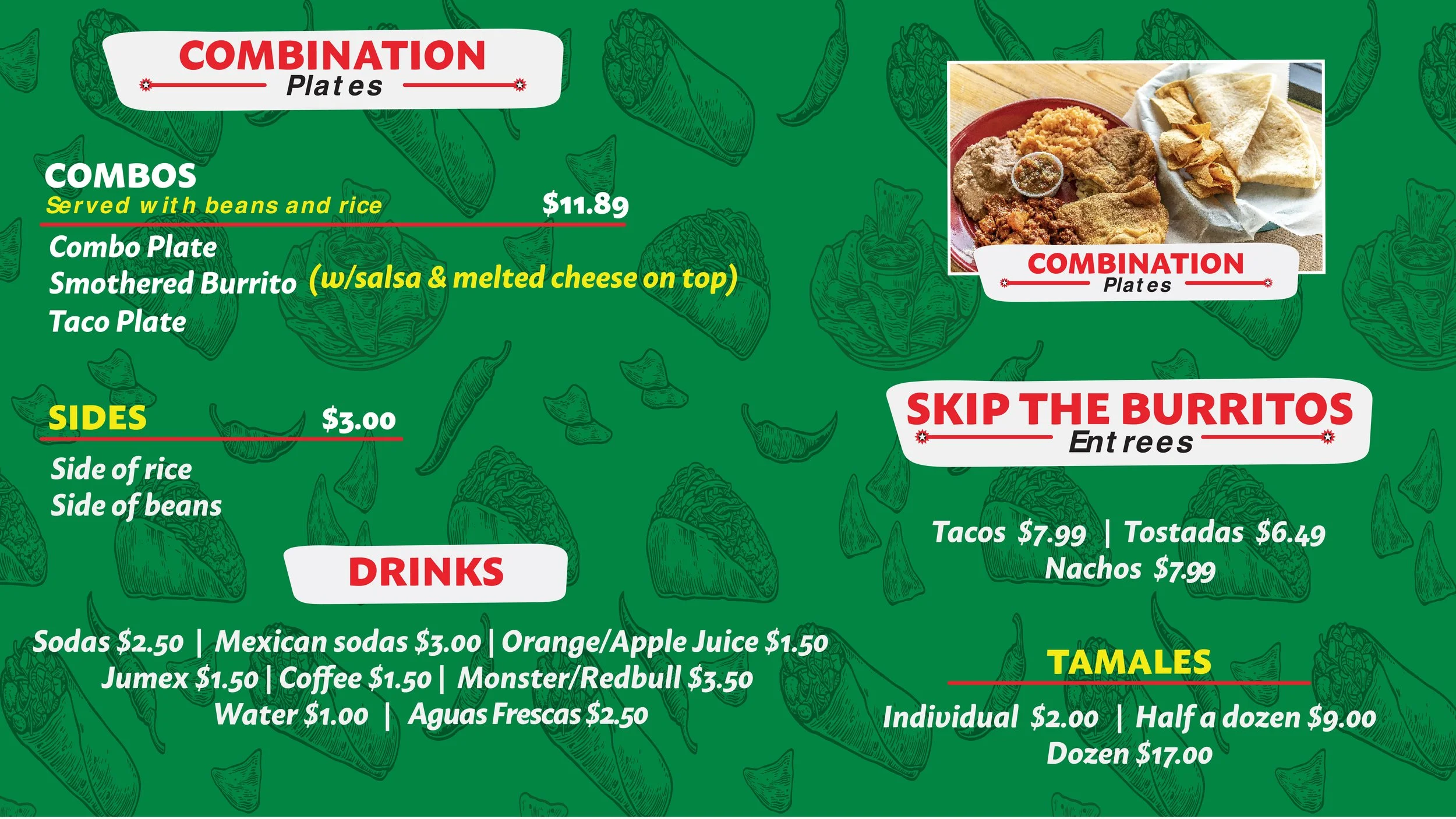 Menu 1 — Grandma's Burritos