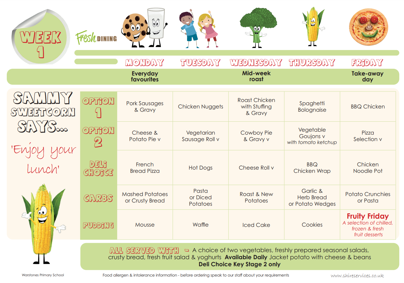 School Dinners — Warstones Primary School