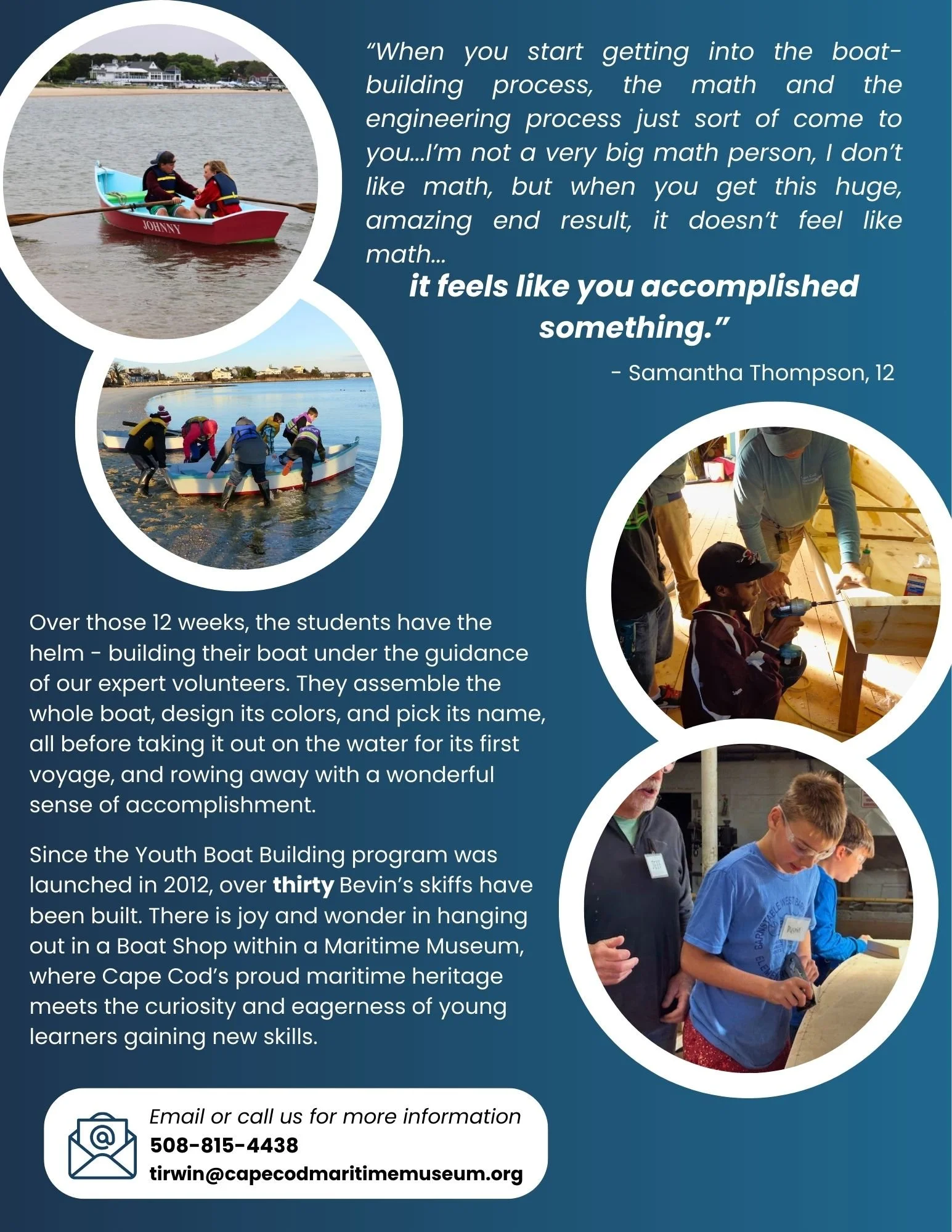 Youth Boat Building Workshop — Cape Cod Maritime Museum