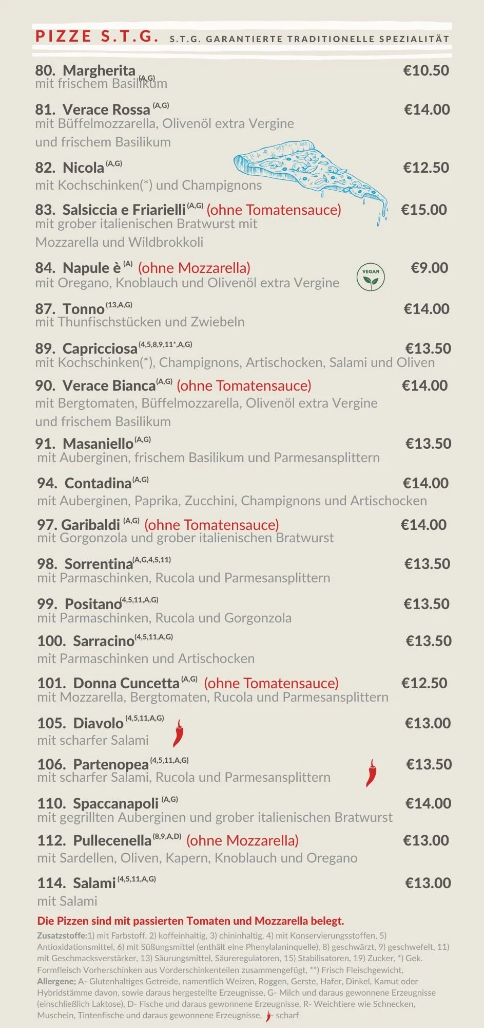 Speisekarte — Ristorante Masaniello