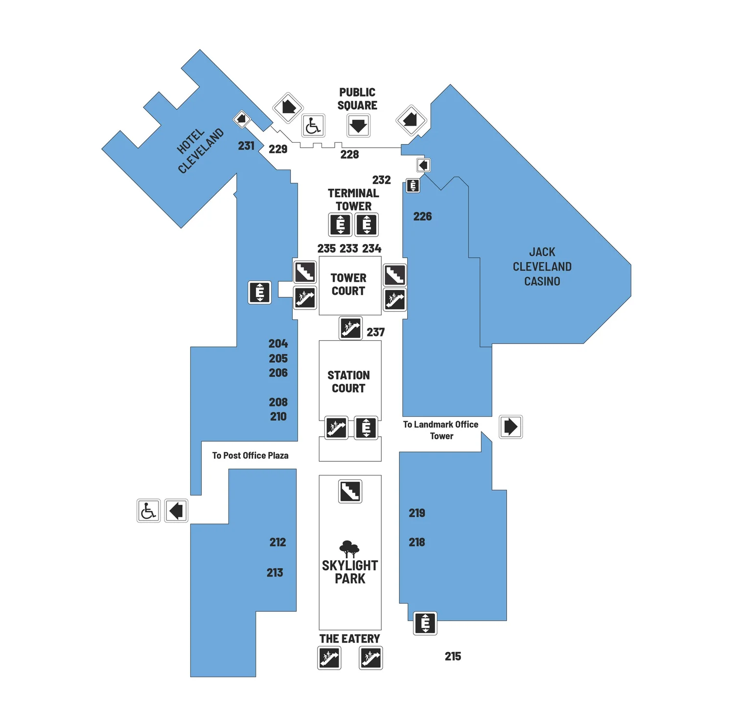 Tower City Directory Map — Tower City Center