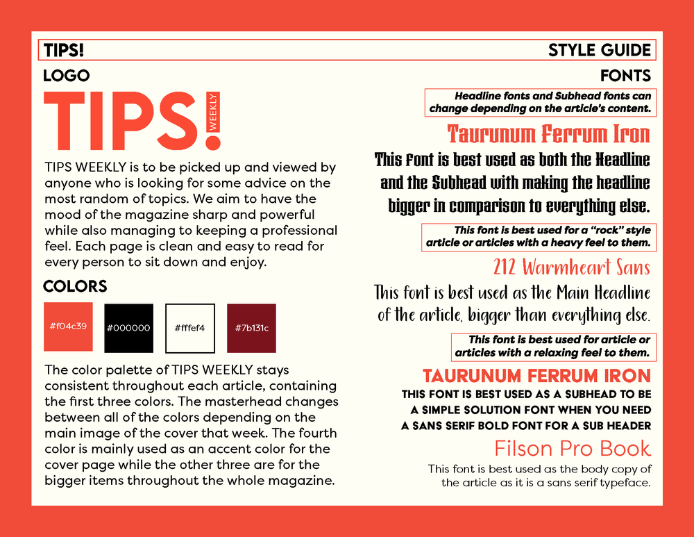 Tips Magazine — Frankie Designs