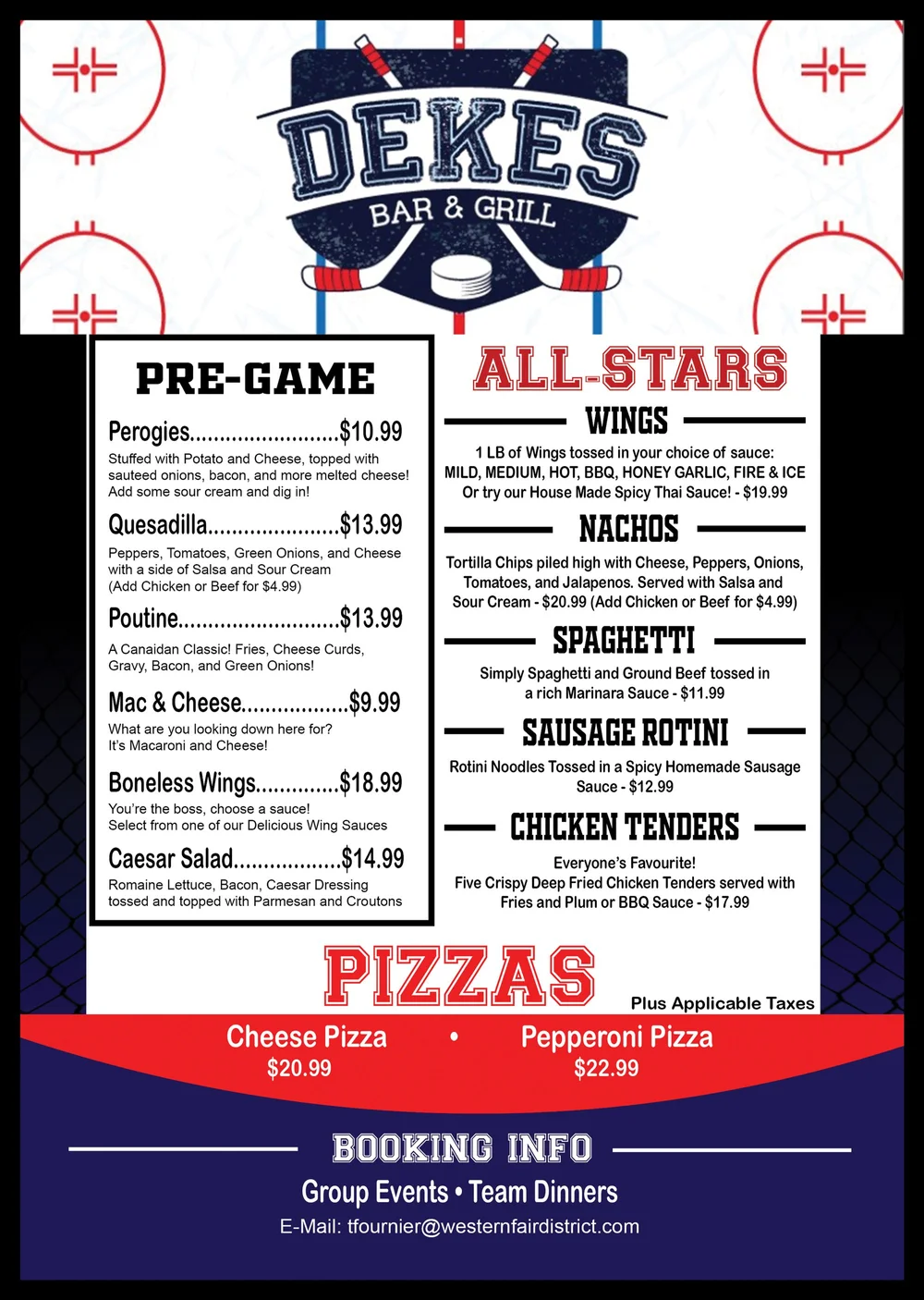 Dekes Bar & Grill — Sports Centre