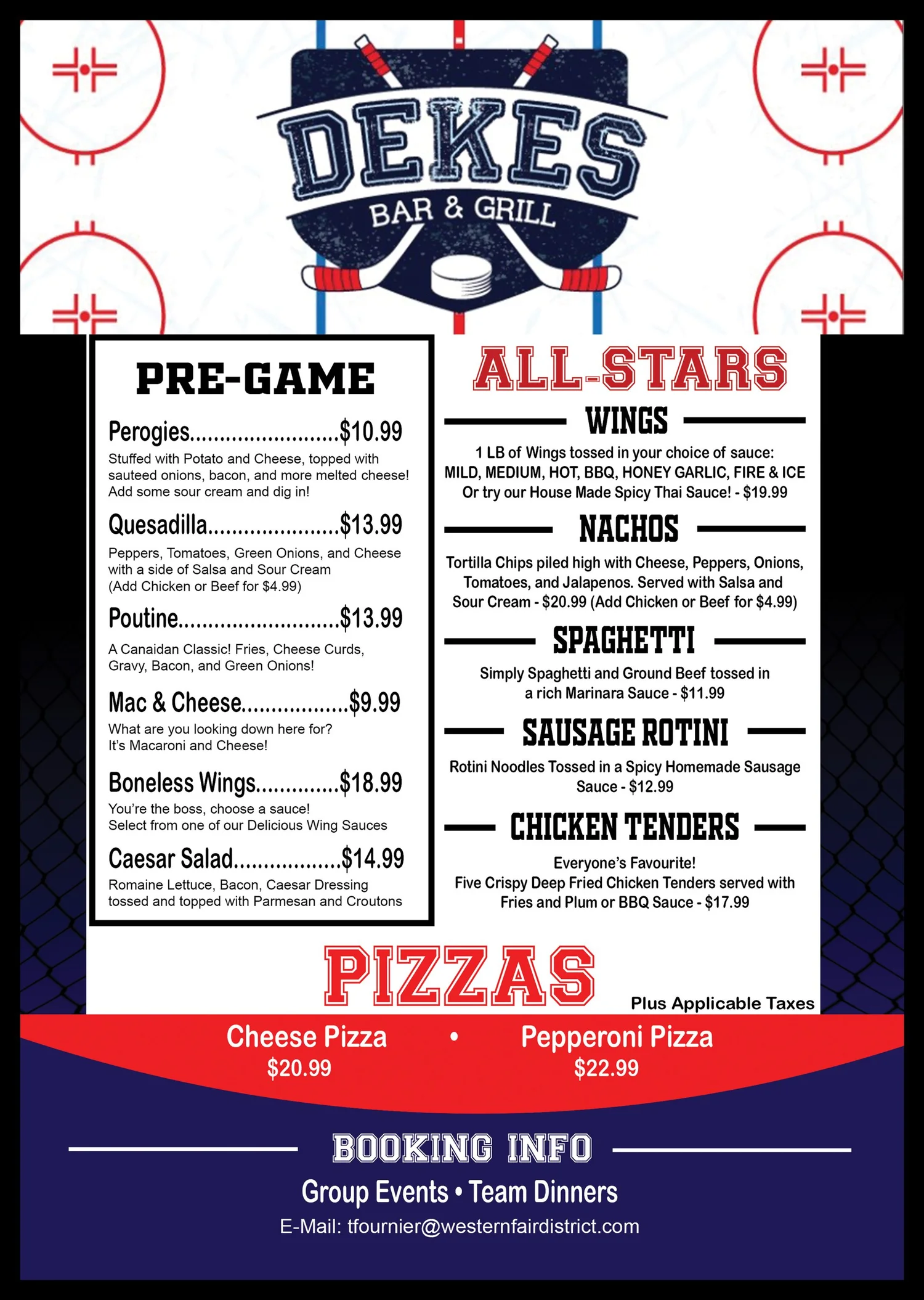 Dekes Bar & Grill — Sports Centre