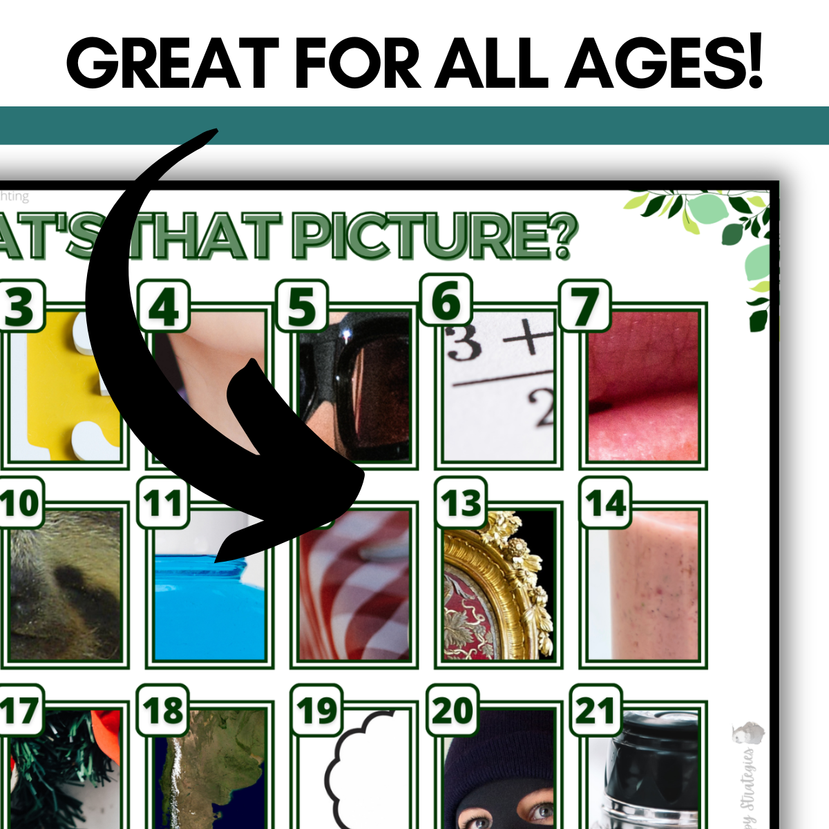 TH Sound Articulation Carryover Game "Close Up Pictures" — Speech ...