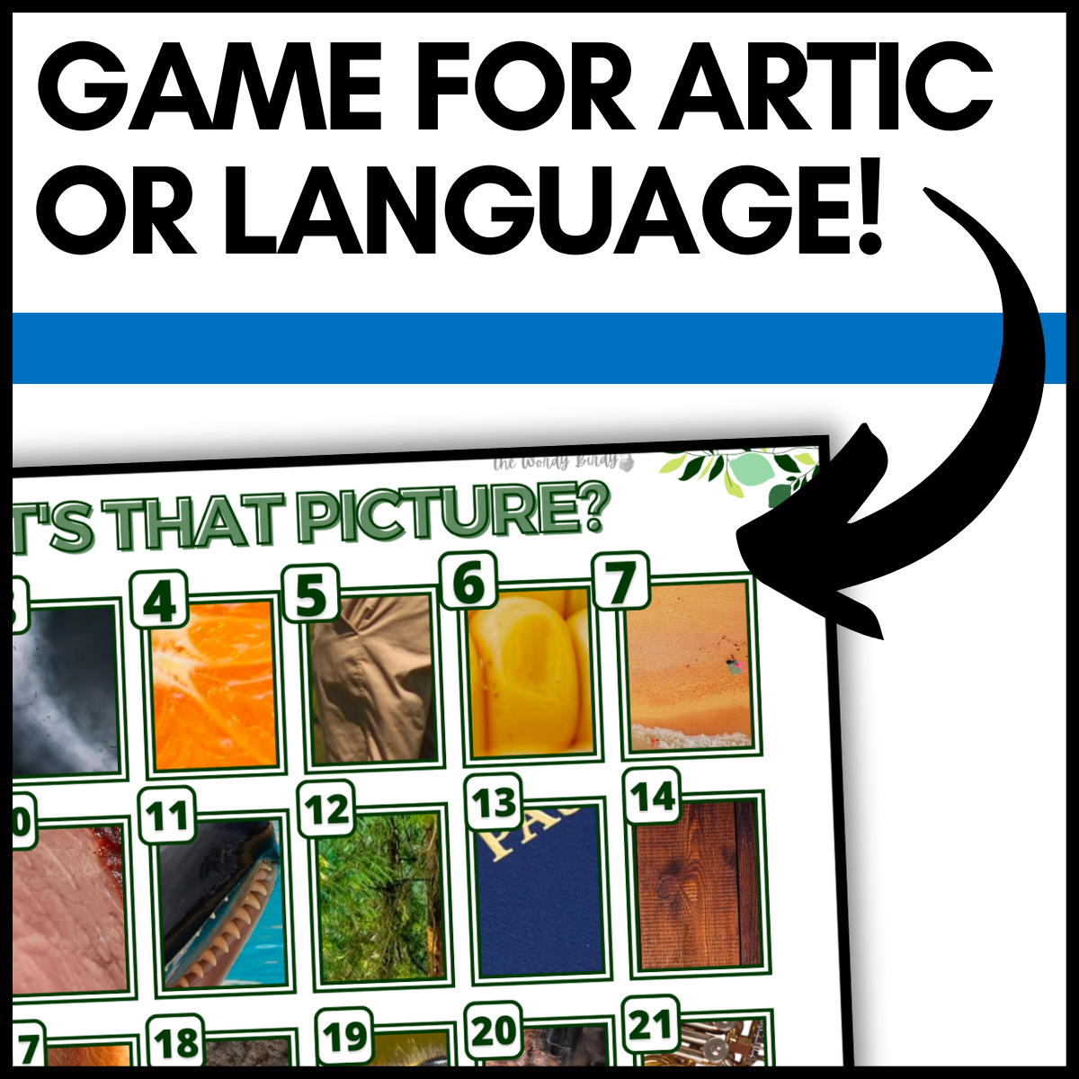 Vocalic R Sounds Articulation Carryover Game "Close Up Pictures ...