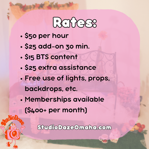 Top Photography Studio Rental in Omaha | Studio Daze Omaha - Flexible Booking & Props