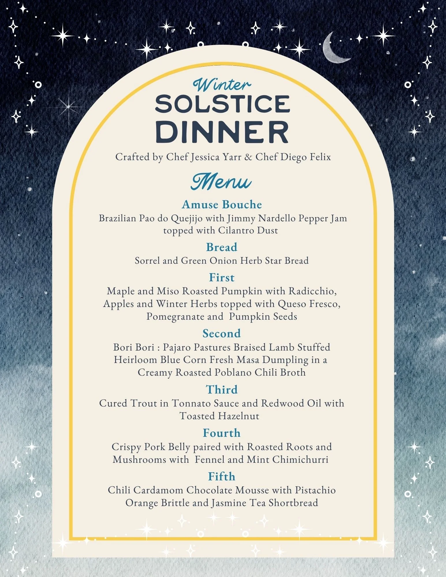 Winter Solstice Dinner — The Grove Felton