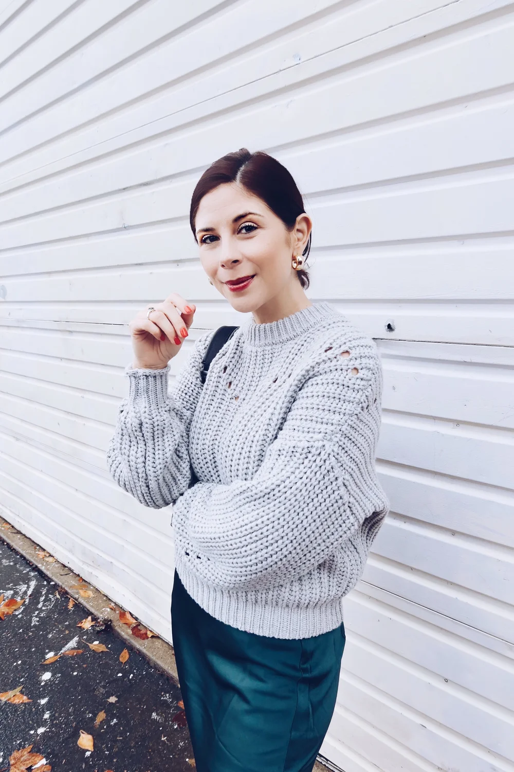 Casual Christmas Outfit Featuring The Emerald Green Skirt — Libier Reynolds