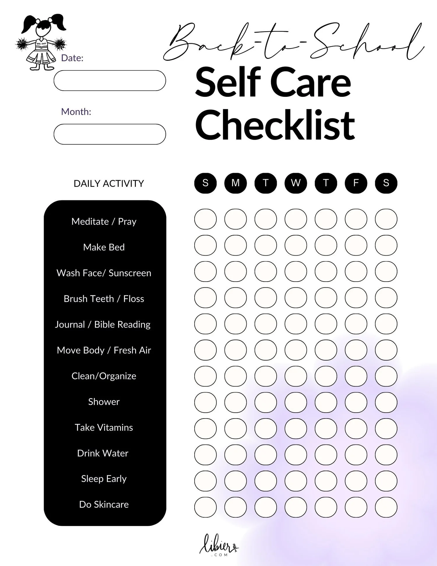 BackTo-School Self-Care Checklist | FREE PRINTABLE — Libier Reynolds