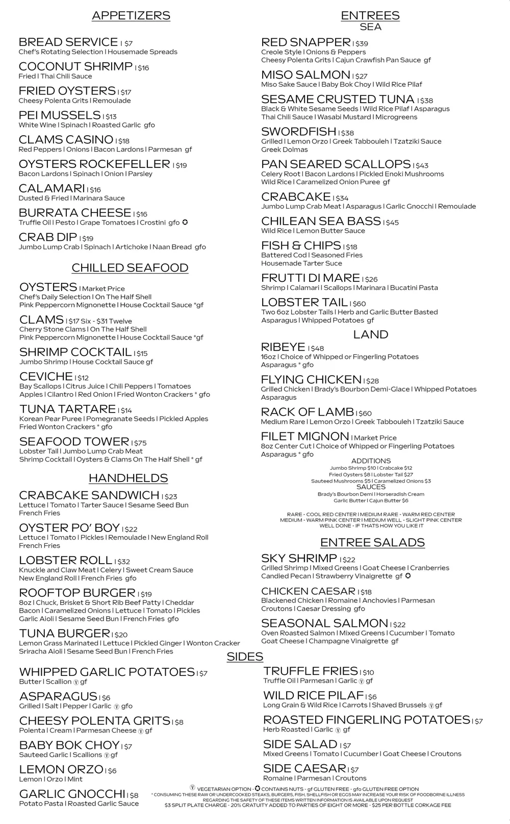 Main Menu — Six & Sky