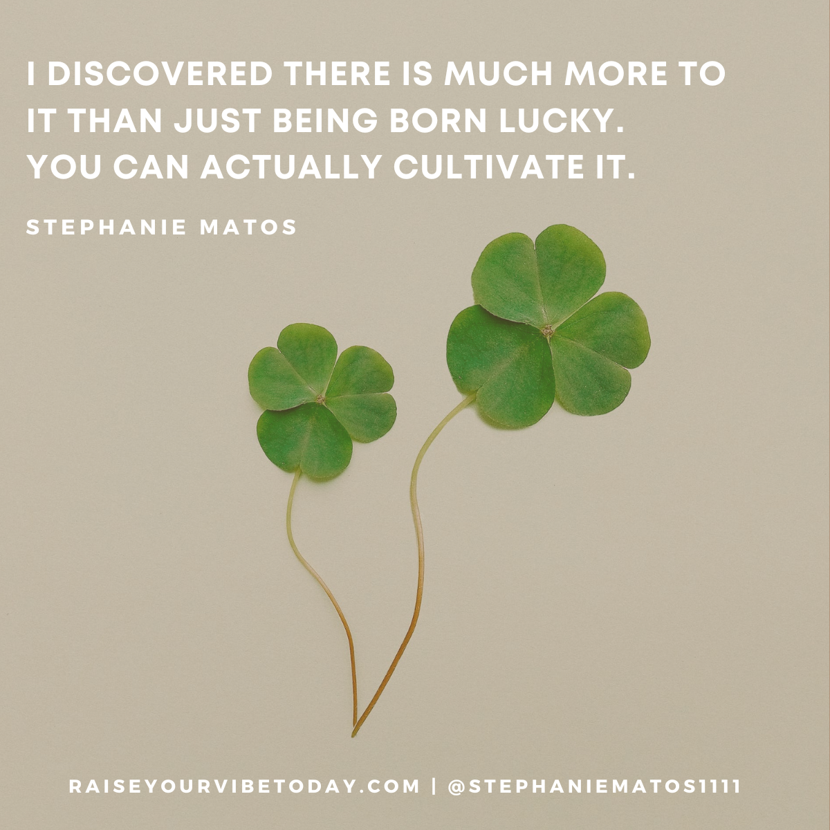 Understanding Luck from a Science View — Stephanie Matos Raise Your ...