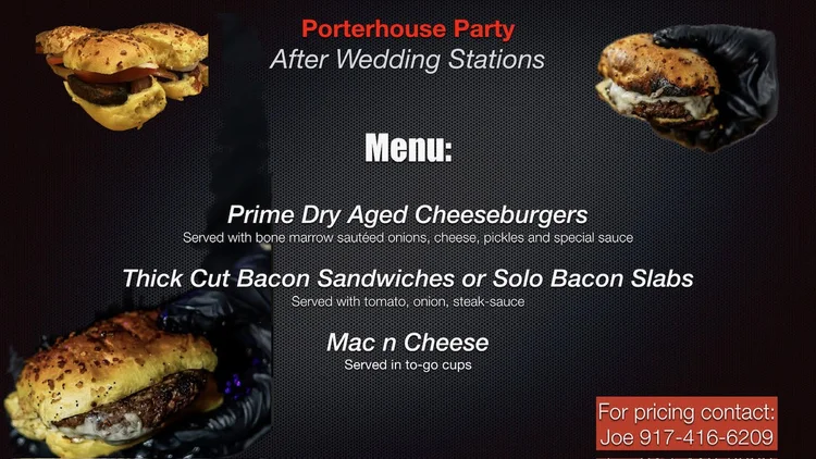 Menu — Porterhouse Party