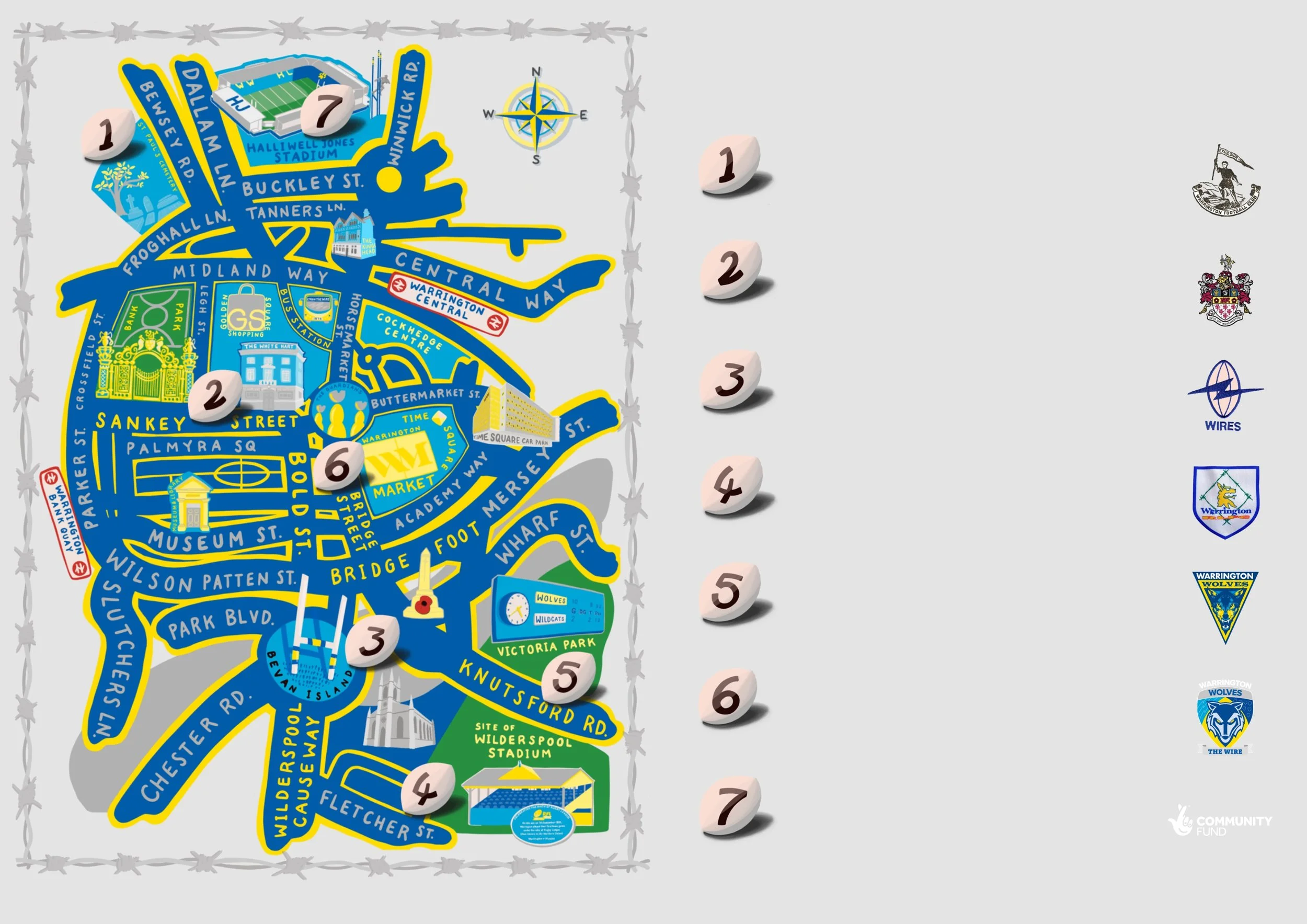 The Wire Way: walking tour illustrated map — Stef Woof | North-West ...