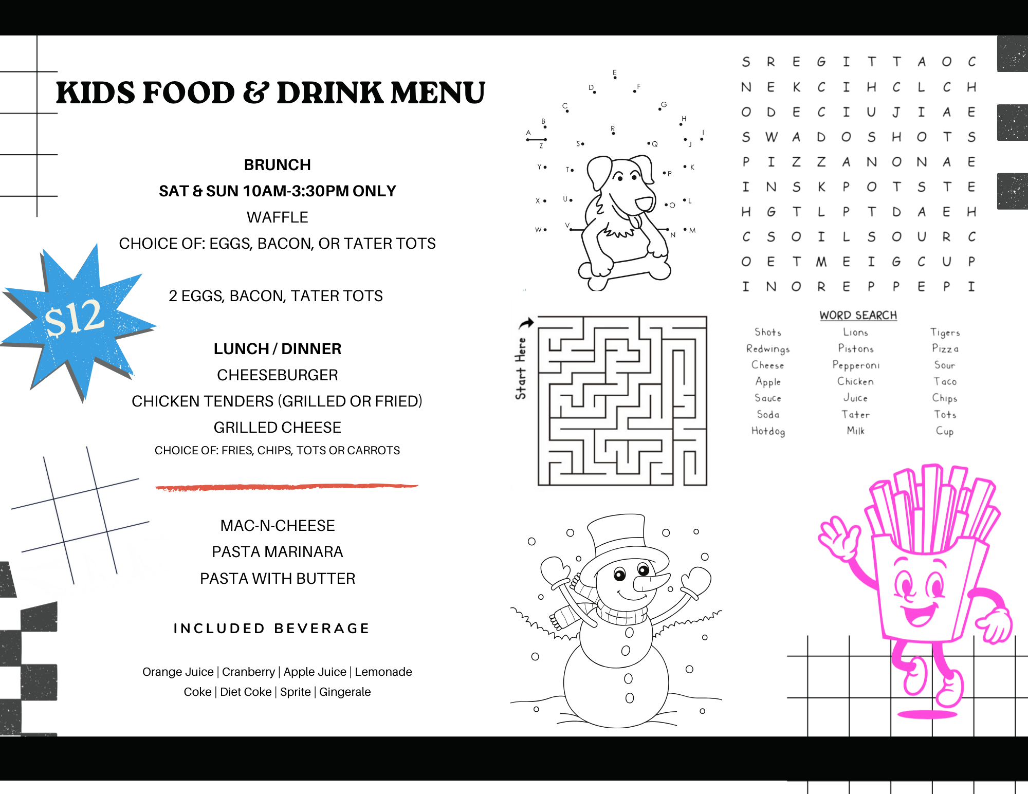 The Best Kids Menu in Towson — The Point Towson