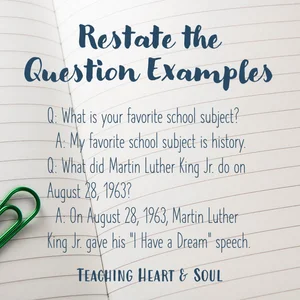 How to Practice Restating the Question — Teaching Heart & Soul