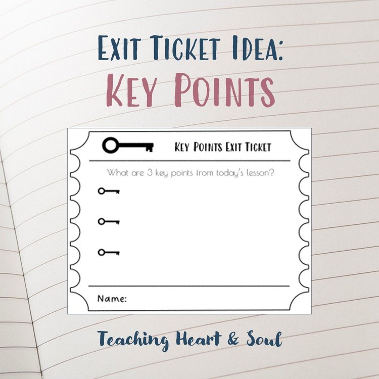 Exit Ticket Ideas to Help Students Reflect on Learning — Teaching Heart ...