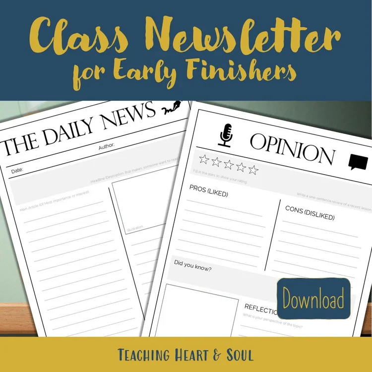 Early Finishers Activities to Engage Students — Teaching Heart & Soul